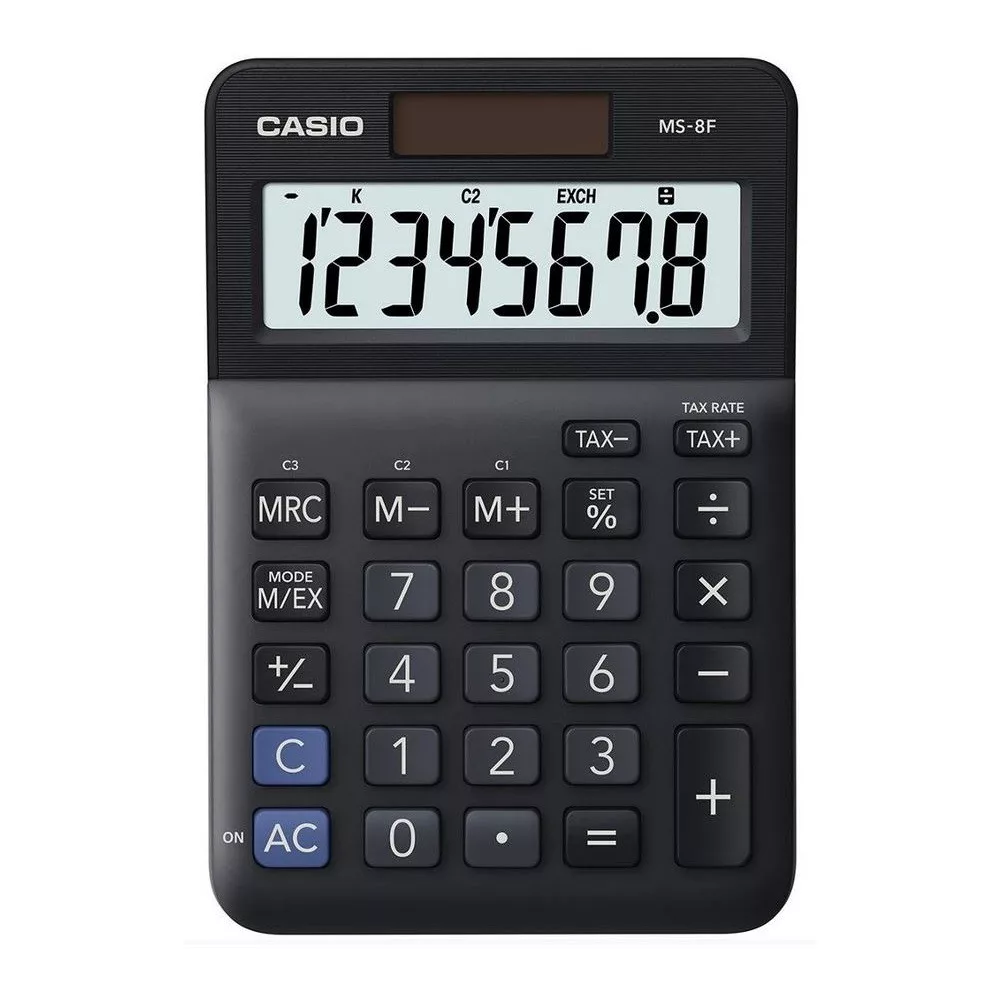 Számológép asztali 8 digit nagy, döntött kijelző Casio MS 8